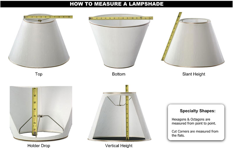 How To Measure Lampshades J Harris Lampshades Pittsburgh PA